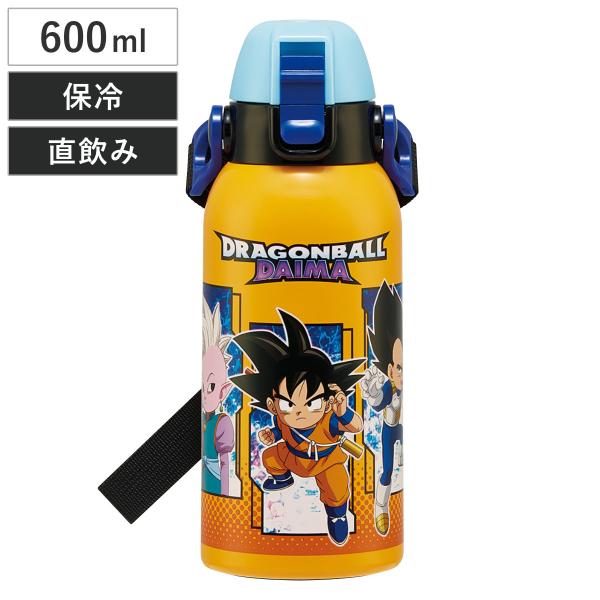 サイズ/約高さ22.3cm直径：約8.2cm重量/約350g容量/約600ml内容量/1個（本体、ショルダーベルト、名前シール）材質/内びん・口がね：ステンレス鋼胴部：ステンレス鋼(アクリル樹脂塗装)キャップ・フタ・ベルト留め具：ポリプロピ...