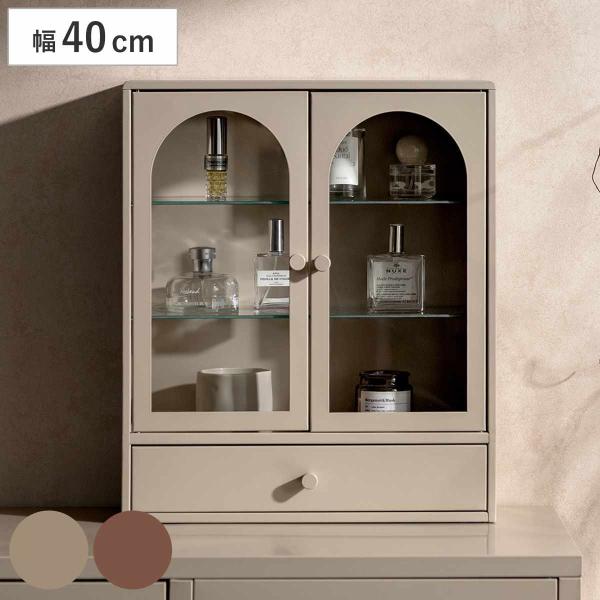 サイズ/約幅40×奥行15×高さ47cm重量/約3.9kg内容量/1台材質/スチール（粉体塗装）、強化ガラス、アクリル種類/ベージュ、コーラルピンク生産国/中国製引き出し1段あたり耐荷重/2kg天板耐荷重/4kg棚板1枚あたり耐荷重/2kg...