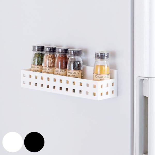 サイズ/約幅24.5×奥行7.2×高さ6.5cm内容量/1個材質/ポリプロピレン、マグネット種類/ホワイト、ブラック生産国/日本製耐熱温度/120度耐荷重/約800g●上下に並べれば、小さな棚に置く感覚で、細かいものも収納可能です。●マグネ...