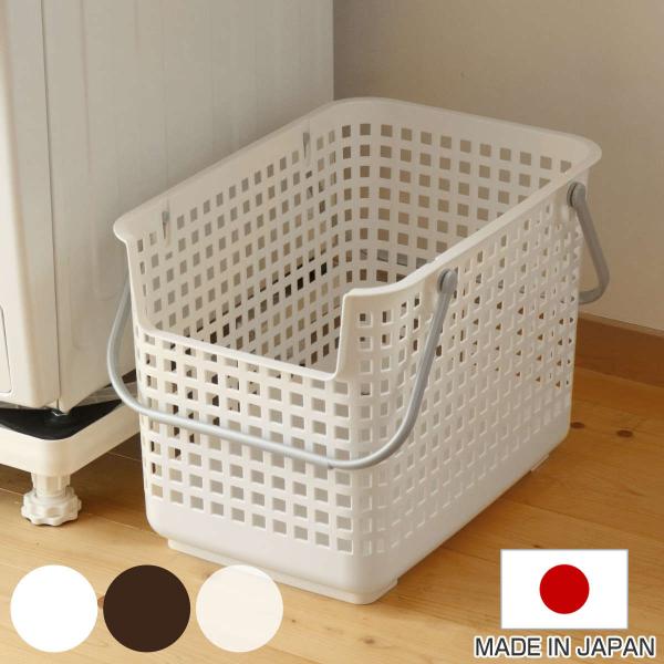 サイズ/外寸：約幅34×奥行46.5×高さ33.2cm内寸：約幅29×奥行44×高さ32cmハンドルを立てた時：高さ 約48.5cm重量/約900g内容量/1個材質/ポリプロピレン種類/ホワイト、ブラウン、クリア生産国/日本製キャスター/な...