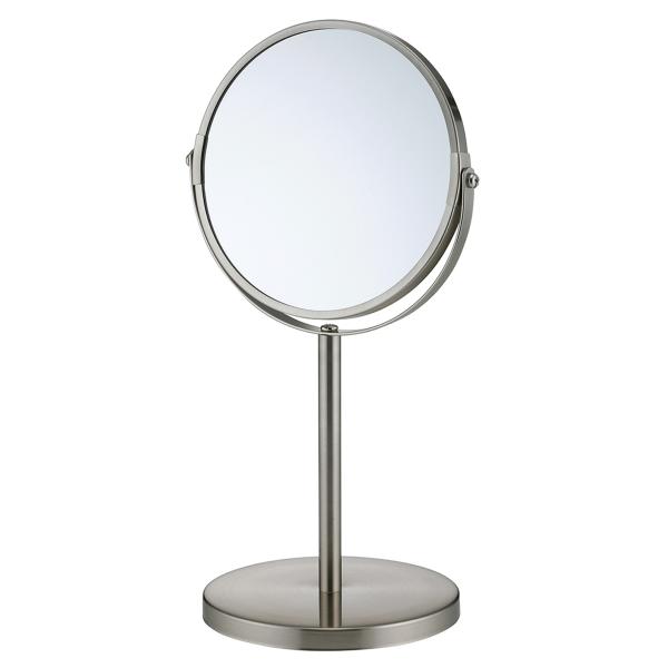 サイズ/約幅18.7×奥行15×高さ34.4cm重量/約750g内容量/1個材質/スチールニッケルメッキ、ガラス、セメント、EVA樹脂生産国/中国製組立状態/完成品お届け梱包数/1個口●長く愛用できるデザインのシンプルで上質な卓上ミラーです...