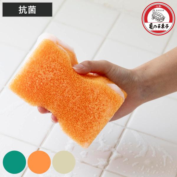 サイズ/約横9×縦14cm厚さ：4.5cm内容量/1個材質/ポリウレタン銀系無機抗菌剤種類/グリーン、オレンジ、クリーム耐熱温度/120度●水切れのよいお風呂用大判スポンジです。●銀イオンを練り込んでいるので高い抗菌効果を発揮します。●握り...