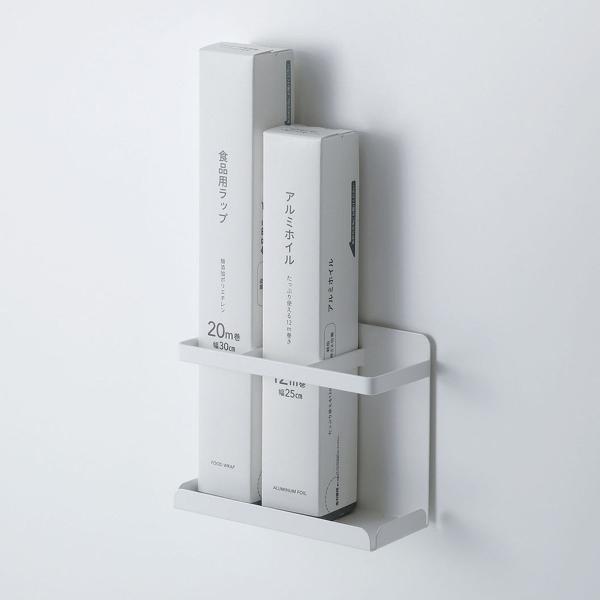 サイズ/約幅16.5×奥行7.5×高さ13cm内容量/1個材質/本体：鉄（エポキシ樹脂塗）マグネット：ラバーマグネット生産国/中国製耐荷重/1kg●「マグネフィット」シリーズのホイルラックです。●同シリーズのキッチンパネルや冷蔵庫などに貼り...