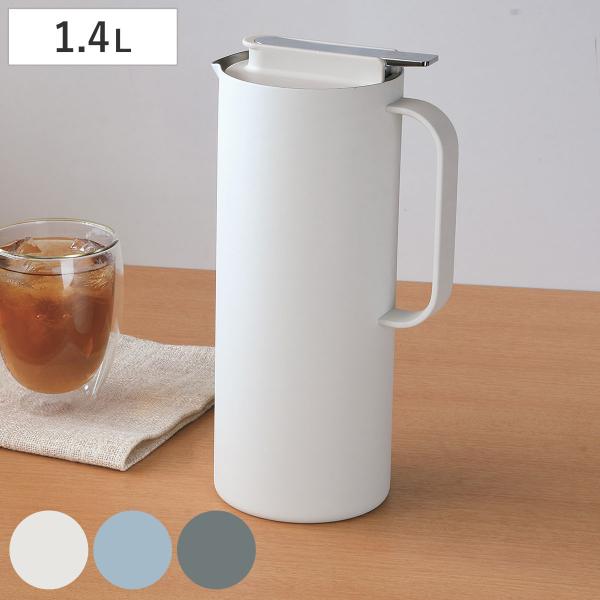 サイズ/約幅14.5×奥行10.5×高さ27.5cm容量/約1.4L内容量/1個材質/内びん：ステンレス鋼ハンドル：ステンレス鋼(ポリエステル樹脂塗装）開閉レバー：亜鉛合金（クロムめっき）ふた栓：ポリプロピレンパッキン：シリコーンゴム種類/...