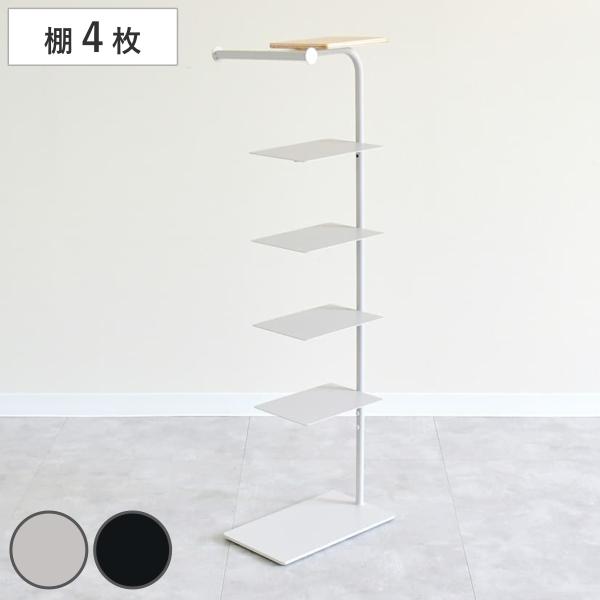 サイズ/約幅18×奥行31.5×高さ97cm重量/約4.9kg内容量/1台材質/本体：スチール（メラミン焼付塗装）木板：天然木積層合板種類/グレージュ、ブラック生産国/日本製天板耐荷重/約0.5kg棚板1枚あたり耐荷重/約1kg組立状態/お...