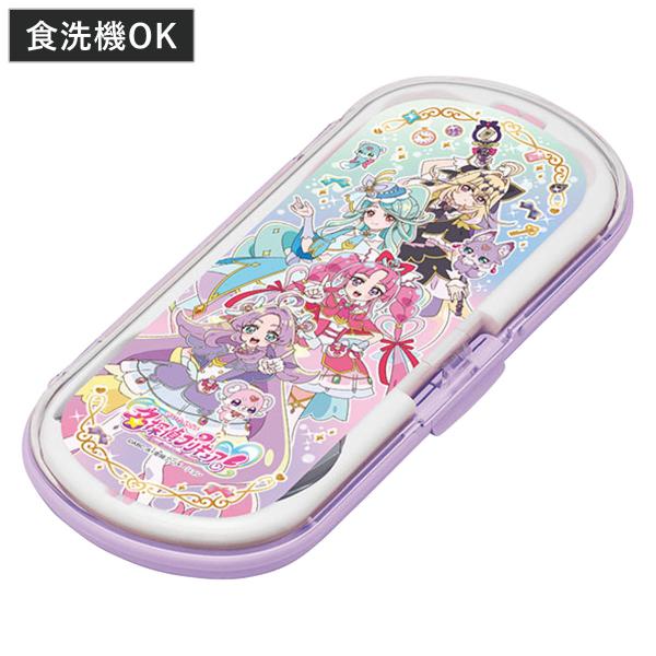 サイズ/ケース：約幅18.5×奥行8.5×高さ1.9cmお箸：約長さ16.5cmスプーン・フォーク：約長さ13.5cm内容量/1個（お箸・フォーク・スプーン・ケース・名前シール）材質/ケース蓋・お箸：AS樹脂スプーン・フォーク柄：スチロール...