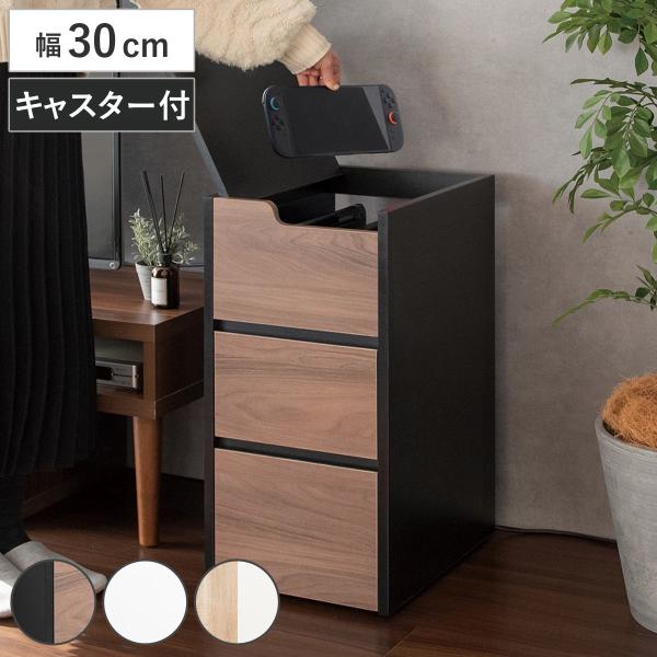 サイズ/約幅30×奥行40×高さ63cm重量/約15kg内容量/1台材質/合成樹脂化粧合板（PVC）種類/ブラウン、ホワイト、ナチュラル生産国/中国製引き出し段数/2段キャスター/付き引き出し1段あたり耐荷重/2kg天板耐荷重/2kg組立状...