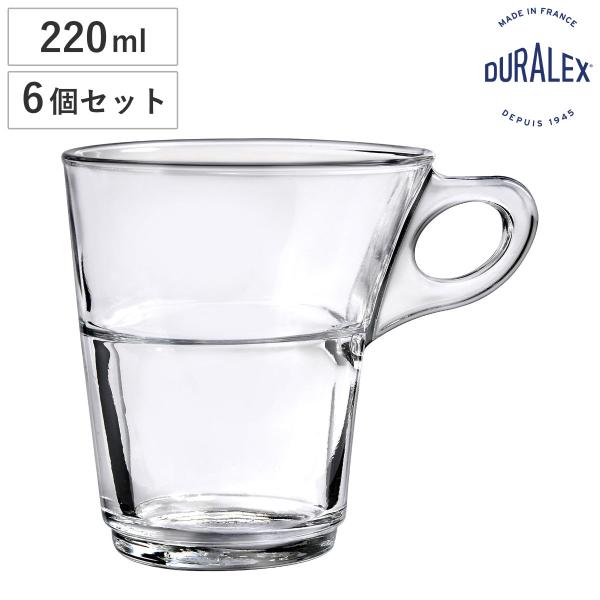サイズ/約高さ9.1cm直径：約8.3cm容量/約220ml内容量/6個材質/全面物理強化ガラス生産国/フランス製耐熱温度差/120度食器洗い乾燥機/使用可能電子レンジ/使用可能スタッキング/可能●スタイリッシュなデザインのコーヒーカップで...