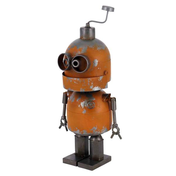 サイズ/約幅20〜36×奥行43.5×高さ14cm※腕可動内容量/1個材質/鉄生産国/中国製●愛らしいロボットのオーナメントです。●長い年月を経たようなアンティークな風合いが魅力です。●塗装のはがれや錆び風の加工を細部にまで施しています。●...