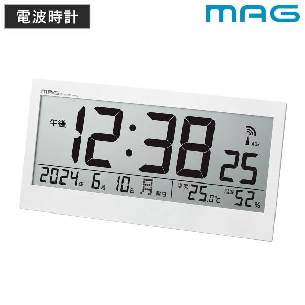 サイズ/約幅37×奥行2.2×高さ18.5cm重量/約670g内容量/1個材質/プラスチック、ガラス生産国/中国製電源/単3形アルカリ乾電池×4（別売）●見やすさ抜群の業務用デジタル電波時計です。●温度・湿度・カレンダー・電波受信マーク付き...