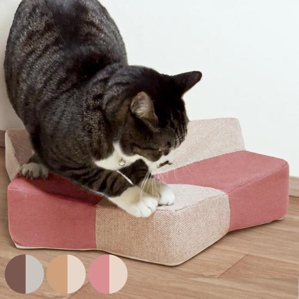 サイズ/約横51×縦10cm内容量/1個材質/張り材：ポリエステル滑りどめ：塩化ビニル樹脂クッション材：ウレタンフォーム種類/ブラウン、ベージュ、ピンク生産国/中国製●爪が引っかかりやすい生地と弾力あるウレタンで、爪とぎもベッドも快適に使え...