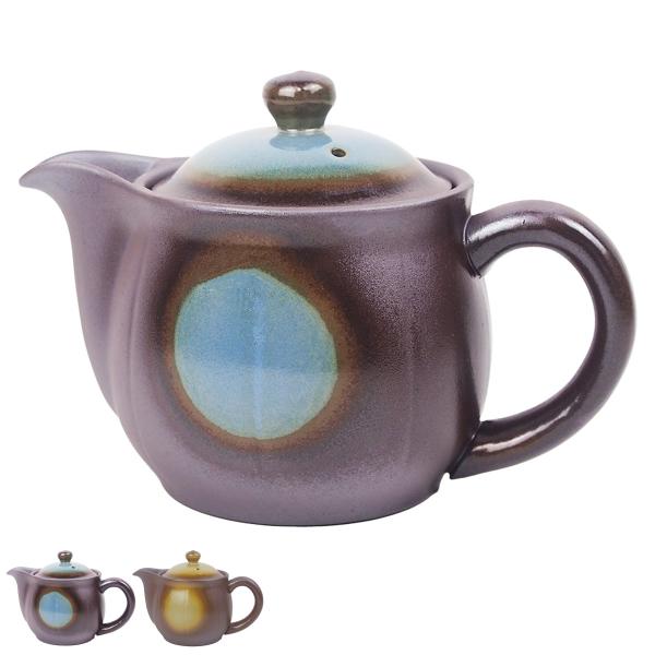 サイズ/約幅10.5×奥行17×高さ11cm重量/約230g容量/約380ml内容量/1個材質/本体：陶器（萬古焼）茶こし：ステンレス種類/青、黄生産国/日本製●萬古焼の伝統素材「紫泥」を使用した急須です。●容量380ml（2号）で、2〜3...