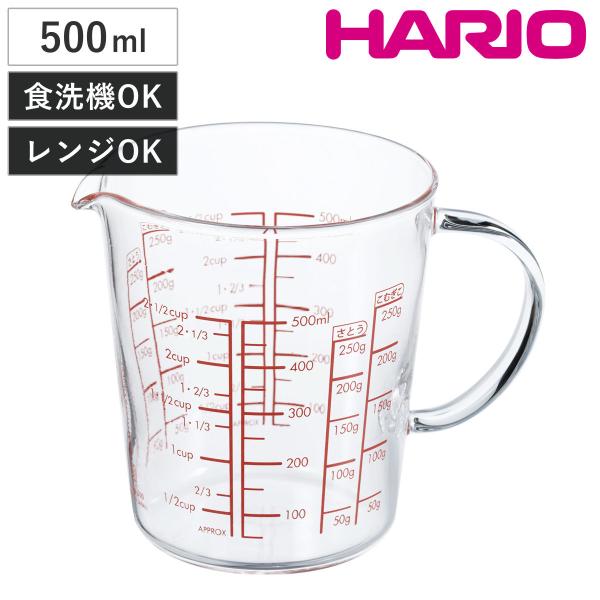 サイズ/約幅15×奥行10.5×高さ12cm口径：約10.5cm重量/約200g（個箱含む）容量/約500ml内容量/1個材質/耐熱ガラス生産国/日本製食器洗い乾燥機/使用可能電子レンジ/使用可能●取っ手付きで持ちやすい耐熱ガラス製のメジャ...