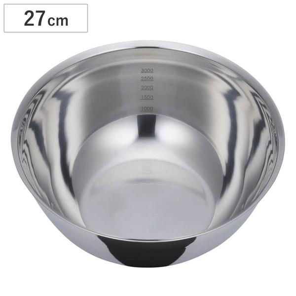 サイズ/約高さ14cm直径：約29cm重量/約459g内容量/1個材質/ステンレススチール生産国/中国製●たっぷり使える大容量サイズの深型ボウルです。●深型設計で混ぜやすく、こぼれにくい形状です。●分量がひと目でわかる便利な目盛り付きです。...