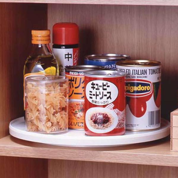 サイズ/約高さ2.4cm直径：約27cm重量/約275g内容量/1個材質/スチロール樹脂生産国/日本製耐熱温度/80度耐冷温度/-30度耐荷重/約5kg●回すだけで奥のものが簡単に取れる、1段タイプのカルコ回転トレーです。●キッチンだけでな...