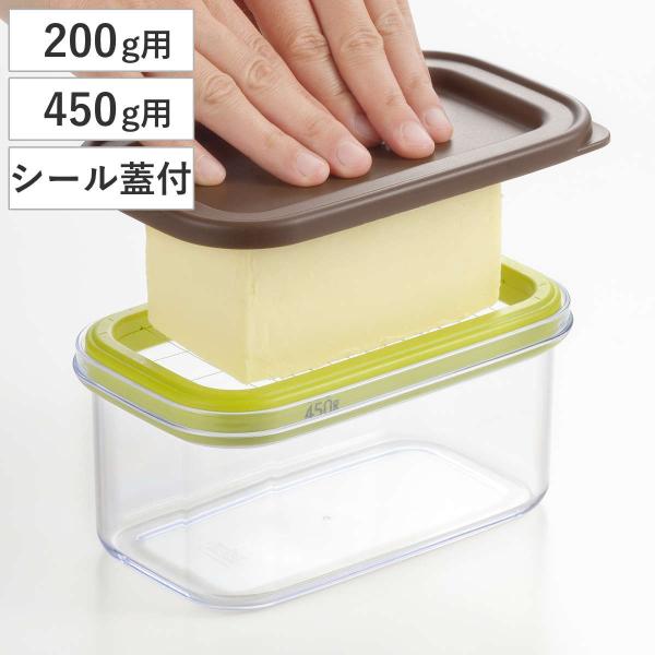 サイズ/約幅17.8×奥行10.8×高さ11.2cm重量/約268g内容量/本体、ワイヤープレート（緑）、ワイヤープレート（黄）、フタ：各1個材質/本体：AS樹脂バターカッター枠：ABS樹脂バターカッターワイヤー：18-8ステンレスフタ：ポ...