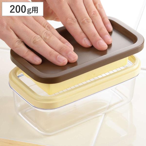 サイズ/約幅16.5×奥行9.5×高さ6.8cm重量/約152g内容量/本体、ワイヤープレート（バターカッター部）、フタ：各1個材質/本体：AS樹脂バターカッター枠：ABS樹脂バターカッターワイヤー：18-8ステンレスフタ：ポリエチレン生産...