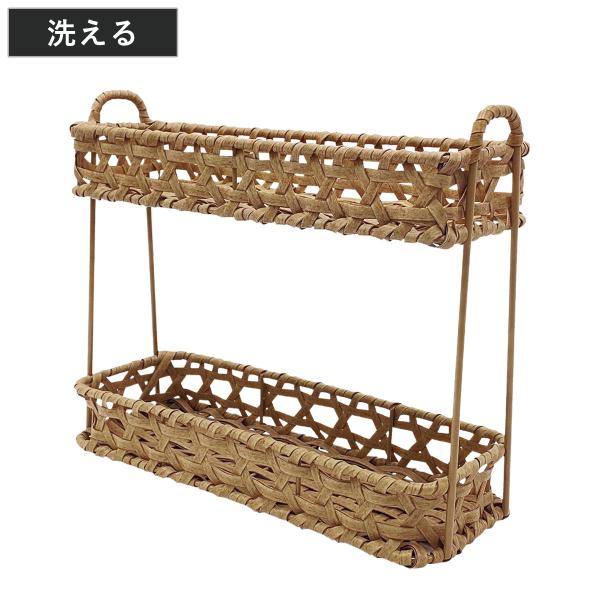 サイズ/約幅28×奥行10.5×高さ23cm内容量/1個材質/ポリエチレン、アイアン生産国/中国製●ポリエチレン素材を使用した天然素材風のおしゃれなキッチンラックです。●水洗い可能なのでいつでも清潔に保てます。●小物や調味料もすっきりまとめ...