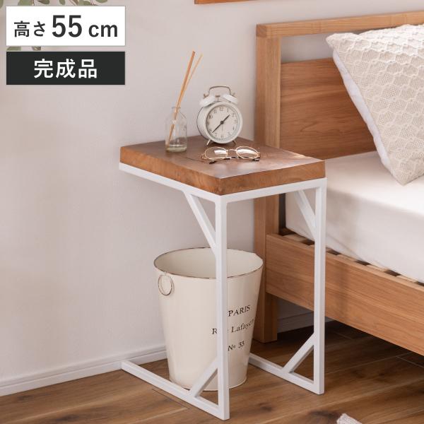 サイズ/約幅40×奥行30×高さ55cm重量/約6kg内容量/1台材質/天然木（チーク）、 スチール（粉体塗装）、オイル仕上生産国/インドネシア製耐荷重/約5kg組立状態/完成品●天然木とホワイトスチールの組み合わせがおしゃれなサイドテーブ...