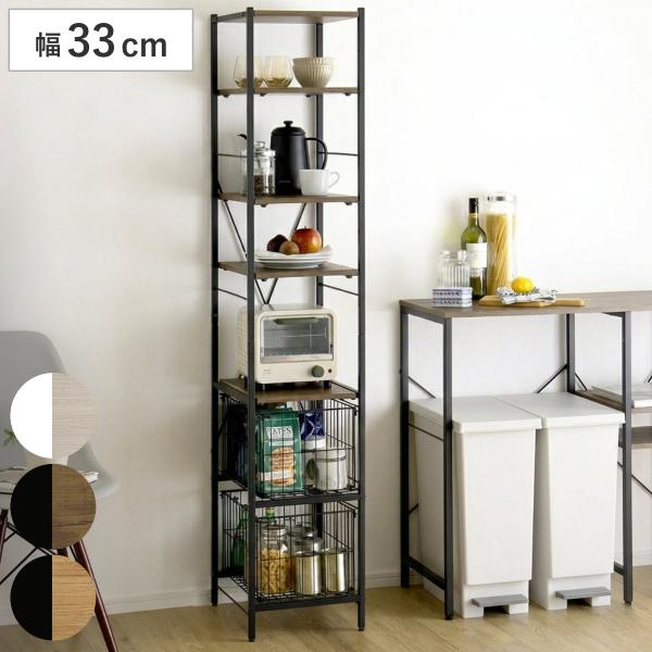 サイズ/約幅33×奥行40.7×高さ170.4cm重量/約14kg内容量/1台材質/構造材：パーチクルボード、スチールフレーム表面加工：粉体塗装板部表面：PVC種類/シャビーオーク、ウォールナット、ホワイトオーク生産国/中国製アジャスター/...