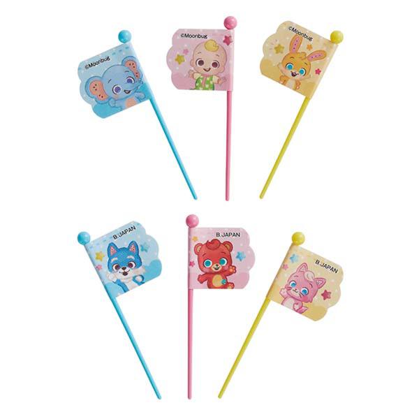サイズ/約幅2.4×奥行0.5×高さ6.7cm重量/約13g内容量/12本入り（3種類、各4本）材質/シール：ポリプロピレン／ピック：ABS樹脂生産国/日本製●「CoComelon」のお弁当用ピックです。●ミートボールやミニトマトなどにさせ...