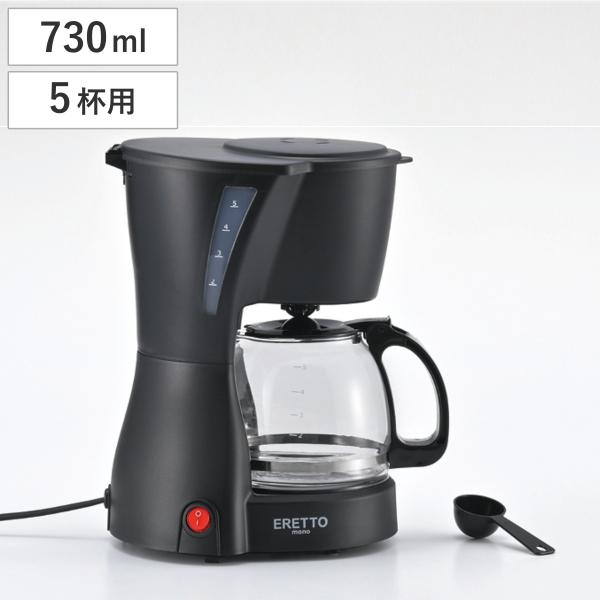 サイズ/約幅22.5×奥行17.4×高さ26.6cm重量/約955g容量/約730ml内容量/1台付属品：計量スプーン材質/ポリプロピレン、ガラス生産国/中国製食器洗い乾燥機/使用不可電子レンジ/使用不可●保温機能付きのコーヒーメーカーです...