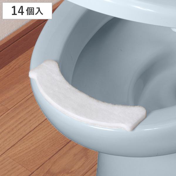 サイズ/約横17×縦6cm厚さ：約0.8cm重量/約4g内容量/14個入り材質/ポリエステル100％粘着剤：アクリル系生産国/日本製●便器にペタッと貼るだけの、尿はね防止パッドです。●おしっこをした時の飛散や、すき間からのモレによる汚れを防...