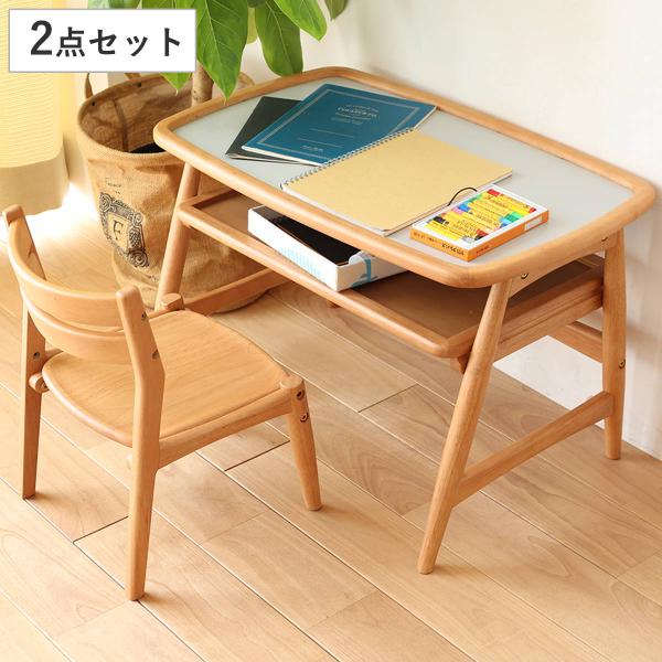 サイズ/デスク：約幅80×奥行50×高さ38cmチェア：約幅30.5×奥行30×高さ45.5cm座面高（2段階調節）：20／23.5cm内容量/セット内容デスク×1、チェア×1材質/デスク天板：合成樹脂化粧繊維板（メラミン）、天然木（ラバー...