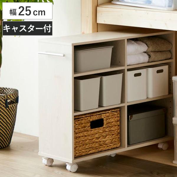 サイズ/約幅25.2×奥行75.2×高さ65cm重量/約11.5kg内容量/1台材質/本体：プリント化粧繊維板生産国/ベトナム製キャスター/付き耐荷重/約30kg棚板1枚あたり耐荷重/約5kg組立状態/お客様組立品梱包サイズ/82×29×1...