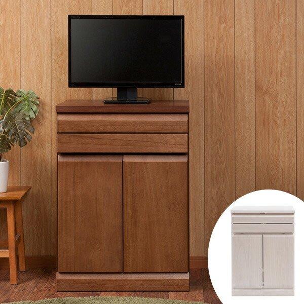 サイズ/約幅60×奥行40.5×高さ82cm重量/約24kg内容量/1台材質/前板：天然木桐材（ウレタン樹脂塗装）その他：プリント紙化粧繊維板種類/ホワイト、ダークブラウン生産国/日本製組立状態/完成品●お仕事中でもさっと閉じるだけでお部屋...