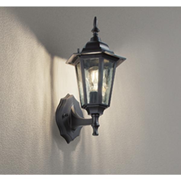 品番：OG041690LC2　種類：エクステリア　分類：ポーチライト　商品説明・詳細：●LED電球フィラメント形　3W（E26）　No.271G●コーキングレス型●アルミダイカスト（黒色）●ガラス（透明・石目調）●巾203　高401　1.3...