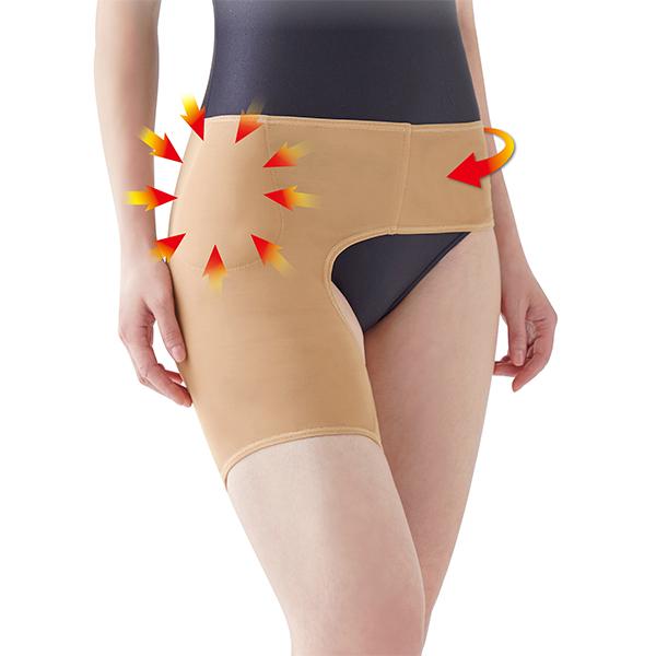 ◆　製品説明　◆・股関節のぐらつきをおさえるクッション内蔵で股関節周りをサポート！・足に巻き付ける構造で安定してズレにくい。・伸縮性・通気性に優れたメッシュ素材を使用しているので快適な着用感！・面ファスナーを使用し着脱らくちん。・立ち上がる...