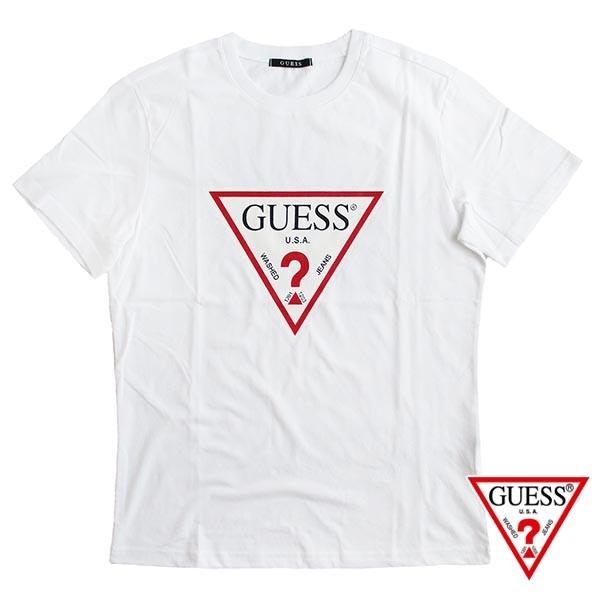 GUESS(ゲス)は1981年にアメリカのカリフォルニア州ロサンゼルスで創業したブランドで、ブランドコンセプトは「YOUNG, SEXY, ADVENTUROUS」GUESSの三角トライアングルロゴがプリントされたメンズ半袖Tシャツです。日...