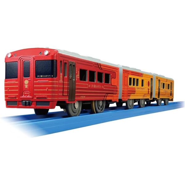 「伊予灘ものがたり」がプラレールに登場です。 「伊予灘ものがたり」は四国・愛媛の美しい海沿いを走る観光列車で、車両は夕焼け空の茜色と太陽や柑橘類の輝きを表す黄金色で彩られています。沿線の人々の「お手振り」など、温かなおもてなしも魅力の列車で...