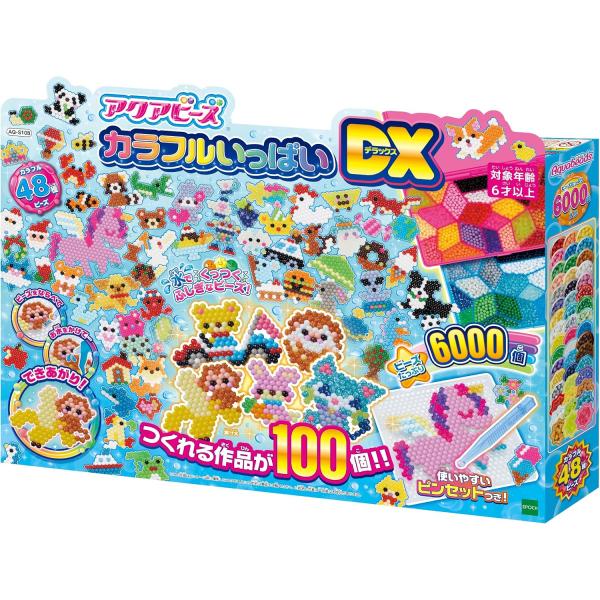 ●作例が100個作れるセットです。●ビーズがたっぷり6000個入っています。●専用ツール（ケース・トレイ・きりふき）つきのオールインワンセットなので、すぐに遊べます。●新登場のピンセットが付属します。●お気に入りの作品はキーチェーンにしてバ...