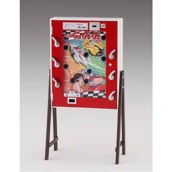 「マッハGoGoGo」と10円ゲームがコラボ！マッハGoGoGoのイラストを配した、オリジナルデザインの10円ゲーム機です。(デザインは2タイプから選択可能)コインを弾いて遊ぶことができます。ゲーム台前面パネル、駄菓子パッケージなどのシール...
