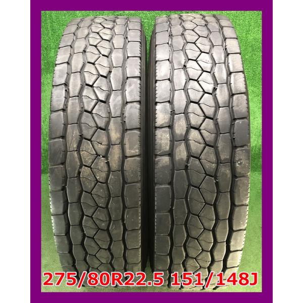 2016年製 275/80R22.5 151/148J ブリヂストン M800 中古 ミックス 夏タイヤ 2本 22.5インチ