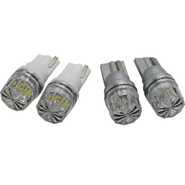 LEDライト T10 T16 LED 5w クリスタルカットレンズ ホワイト or アンバー 【無極性】