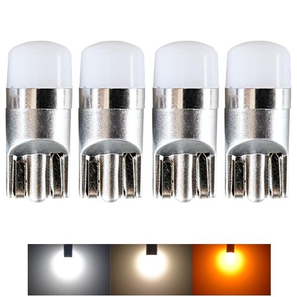 車検対応 T10 LED ポジション　T16 LED　ポジション球に最適 ステルス化 超長寿命 ホワイト or 電球色 or アンバー 【無極性】【ハイブリッド車対応】太いリード線採用！数量：4球