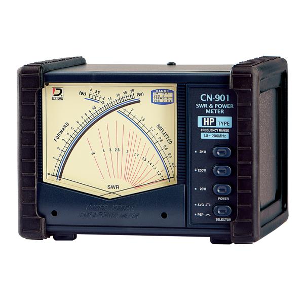 ・帯域：1.8〜200MHz・レンジ：20/200/2000W・Ｍ型接栓・P.E.Pモード付き　(ピーク指示回路付)100mm角大型クロスメーター。同一ケースに2組のメーターを封入することにより、 スイッチ切り替えや面倒な調整なしに前進電力...