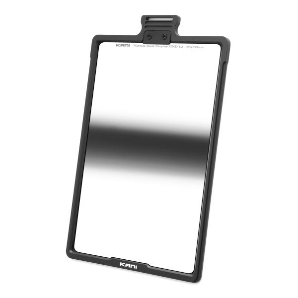 【発売日：2026年04月07日】【フィルターフレーム付】KANI プレミアム ナローデュアルパーパス GND 1.2 100x150mm本製品は装着方向を入れ換えることでソフトとハード2通りの効果が得られるユニークなハーフNDフィルターで...