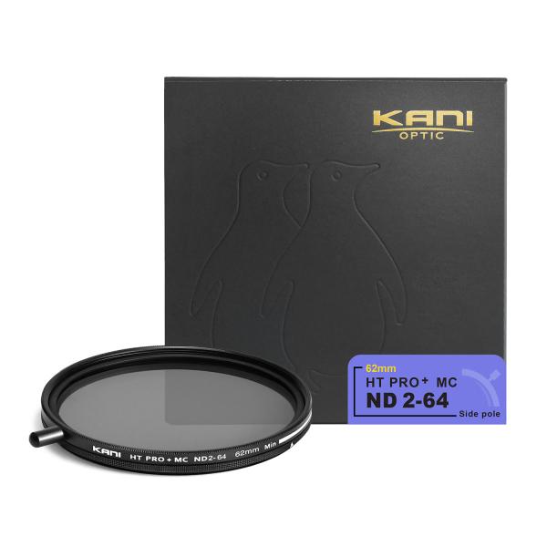 KANIフィルター バリアブルND2-64 SidePole 62mm （着脱式回転ノブ付）ポートレートから風景まで幅広く使える可変減光フィルターです。お客様から多くのご要望にお応えして、濃度調整の操作がしやすいよう着脱式の回転ノブを追加。...