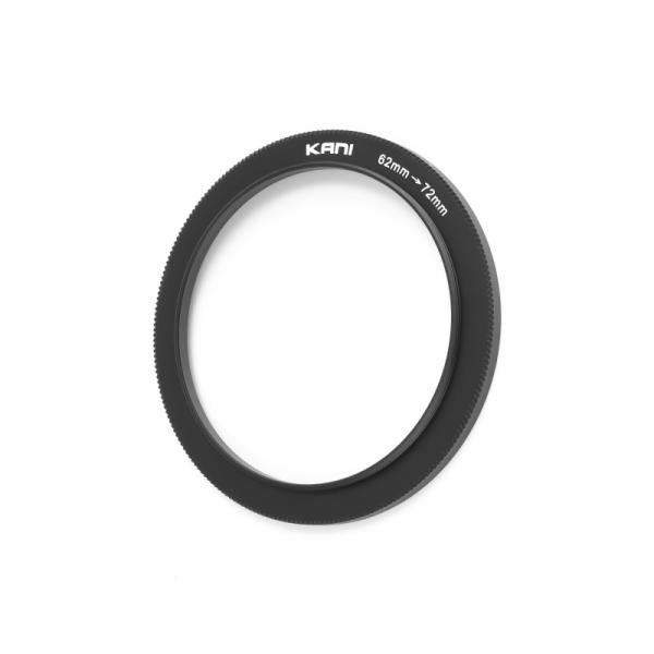 KANI 62-72mm ステップアップリング62-72mm ステップアップリングです。レンズ側のフィルター径は62mmです。お手持ちのレンズをお確かめの上、お求めください。主な仕様対応サイズ：62mm-72mm (レンズ側-フィルター側)