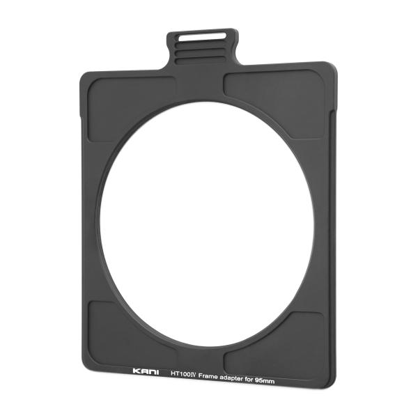 枠径95mmの円型（丸枠）フィルターを角型フィルターに装着させるアダプター「HT100 IV」専用設計により、ケラレに強い大きなサイズのフィルター対応となりました。円型フィルターを当商品にねじ込み、フレームアダプターをフィルターホルダーに装...