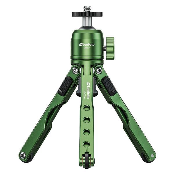 【発売日：2026年02月25日】Leofoto (レオフォト) MT-03mini+MBH-20 グリーン ミニ三脚 卓上三脚「Leofoto MT-03mini」は従来機種「MT-03」と比べて長さが4cm短い気軽に使えるミニ三脚。3段...