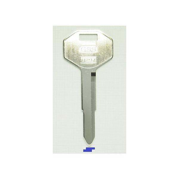 日本メーカーのブランクキーのM297です。ブランクキーメーカーは在庫状況によりますので選ぶことはできません。鍵の外形形状は同じですが、ブランクキーメーカーによりキーヘッドの刻印デザインが異なります。未カットのブランクキー1本単位での販売です...