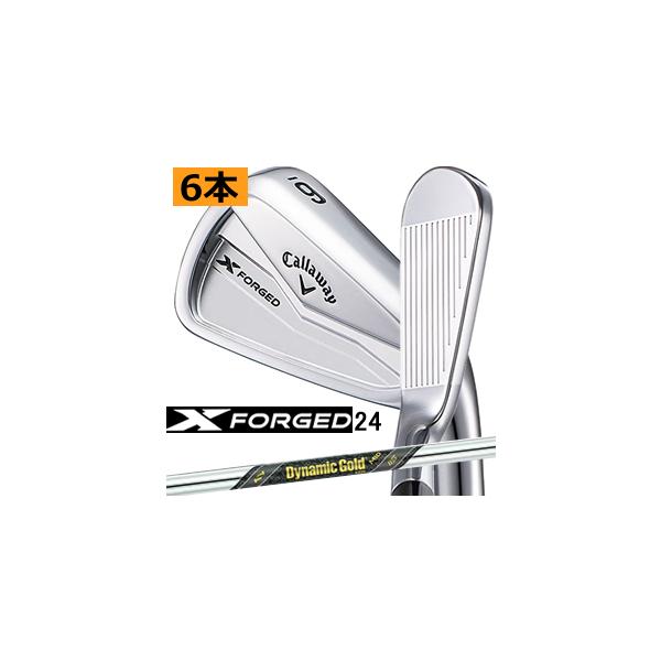 ●6本(5番〜P)セット●日本仕様・ダイナミックゴールドMID115スチール仕様●「X FORGED 24アイアン」1ピース軟鉄鍛造、シンプルなハーフキャビティバック、7番33度のクラシックロフト設計●構えたときの見た目はとてもコンパクト、...