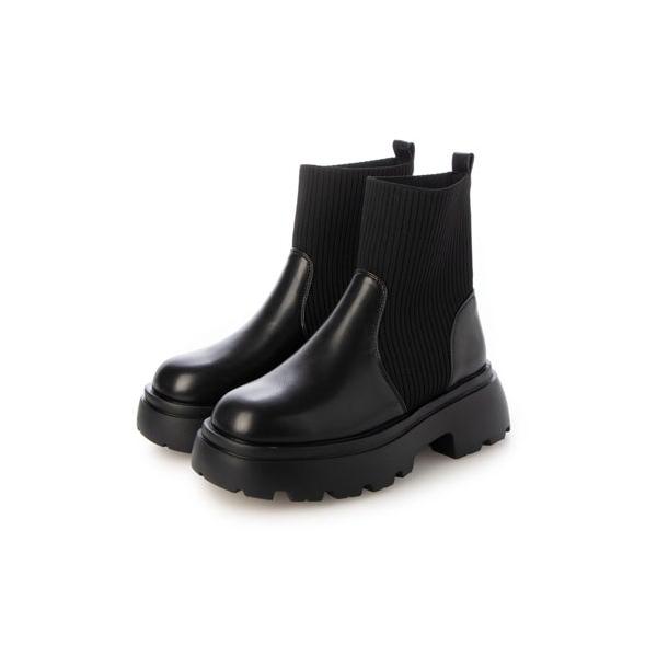 【発売日：2025年03月03日】【ブランド商品番号】1030 BL / 【ブランド名】AKR（エーケーアール） / 【色】ブラック / 【表素材】ウール・ニット・ファー / 【裏素材】生地・合成繊維 / 【中敷素材】合成皮革 / 【ソール...