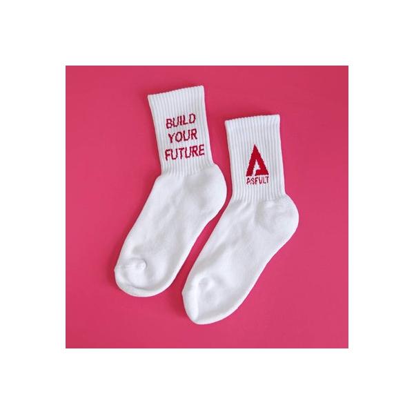 【発売日：2025年02月24日】【ブランド商品番号】asf-socks-logo wh-red / 【ブランド名】ASFVLT（アスファルト） / 【色】WHITE RED / 【素材】その他合成繊維 / 【原産国】日本