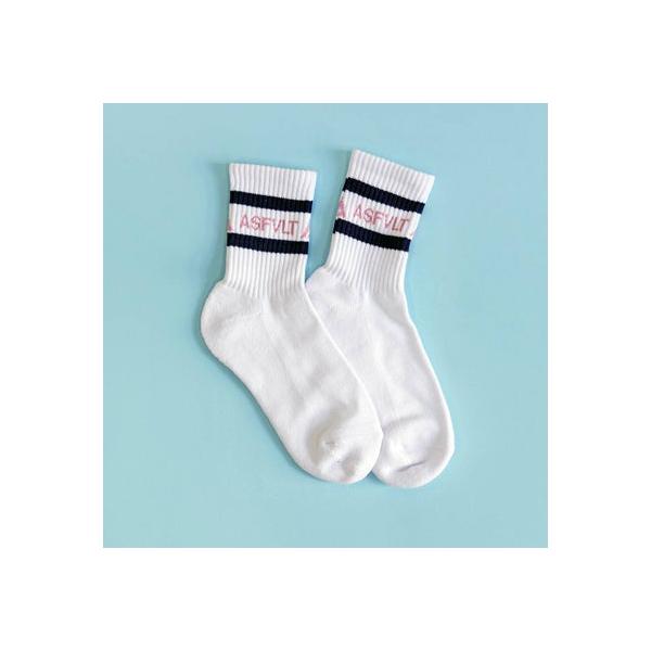 【発売日：2025年03月03日】【ブランド商品番号】asf-socks-line wh-nv-pk / 【ブランド名】ASFVLT（アスファルト） / 【色】WHITE NAVY PINK / 【素材】その他合成繊維 / 【原産国】日本